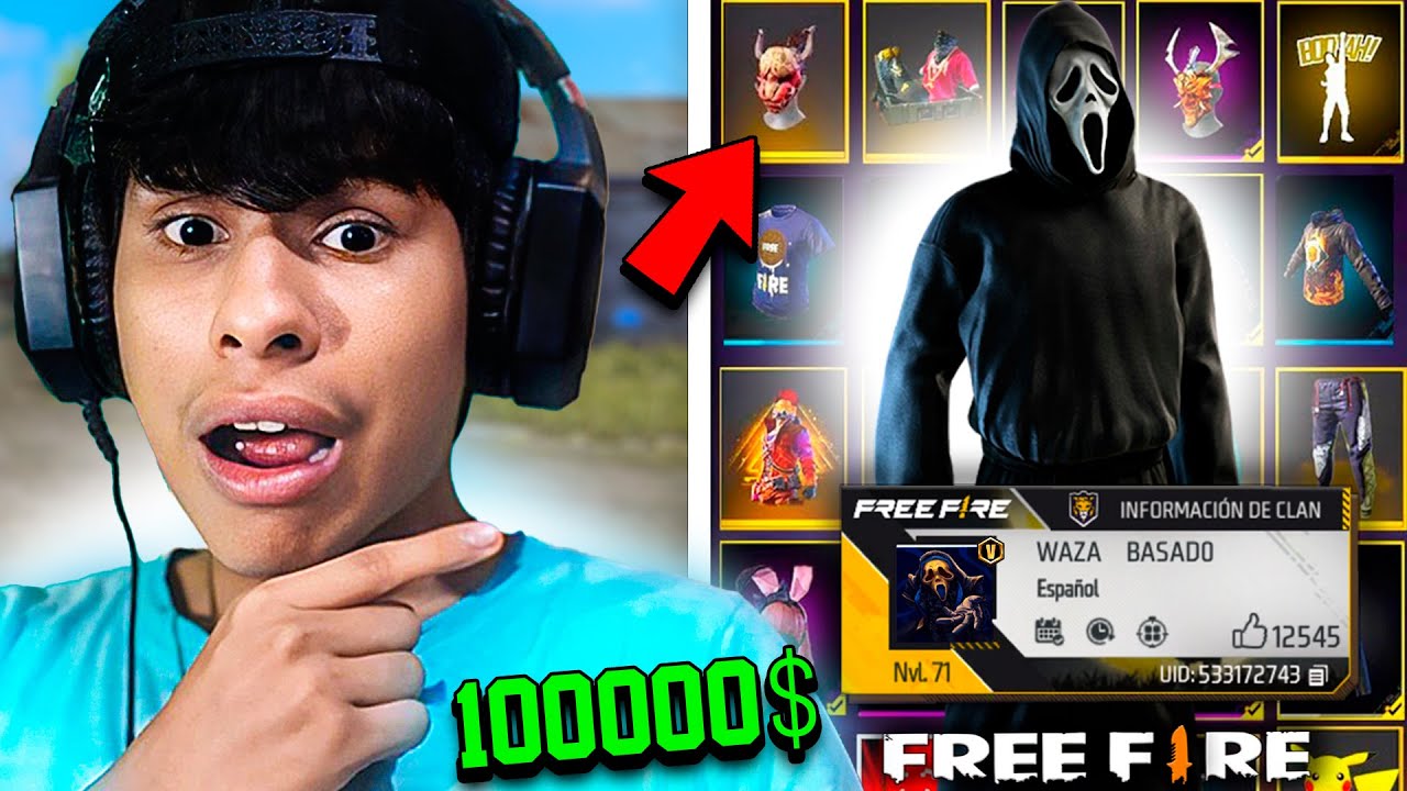 Todo Lo Que Tiene La Cuenta Del WAZA BASADO!! Free Fire 😱 - YouTube