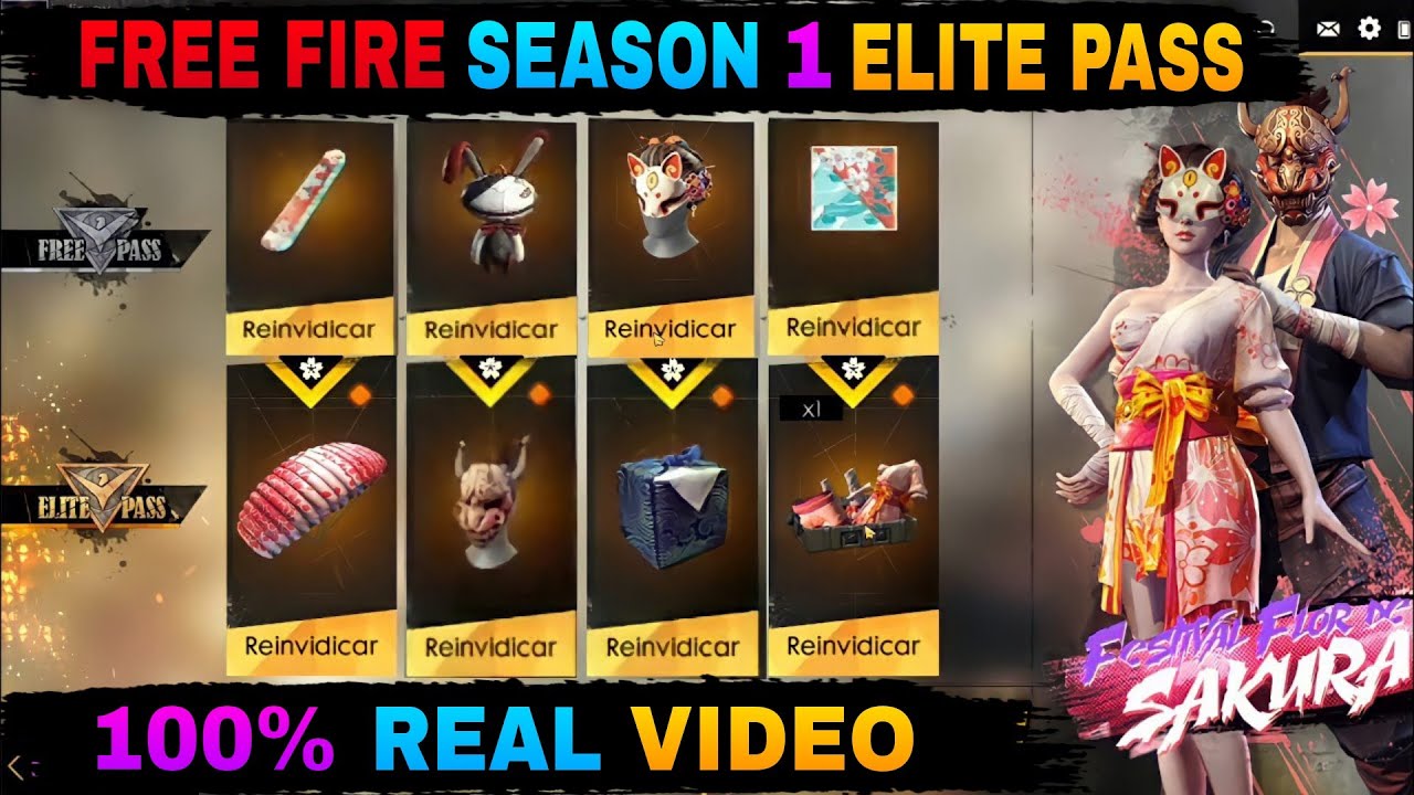 FREE FIRE SEASON 1 ELITE PASS FULL REVIEW || FREE FIRE SEASON 1 ELITE ...