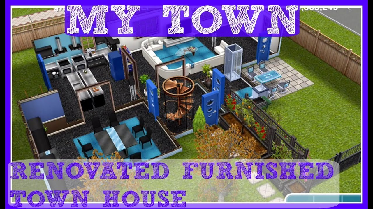 Sims Freeplay Renovated Town House Original House Tour - YouTube