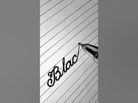 How to write "Black" in cursive handwriting ️🖤 #cursive #calligraphy # ...