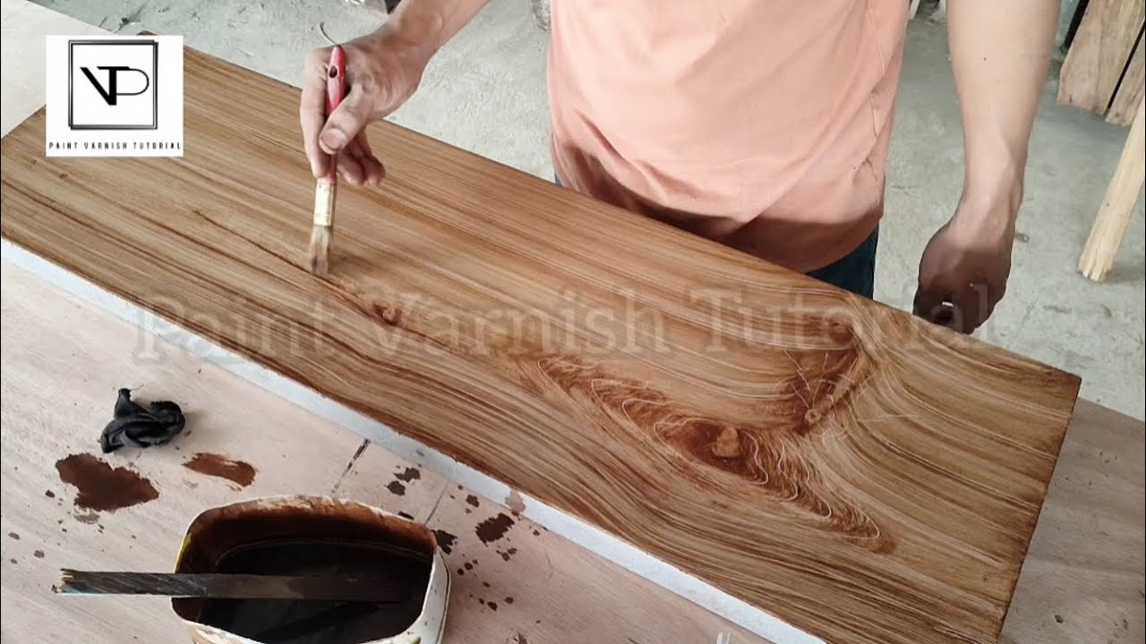 DIY Step By Step Wood Design Using Oil Tinting Color - YouTube
