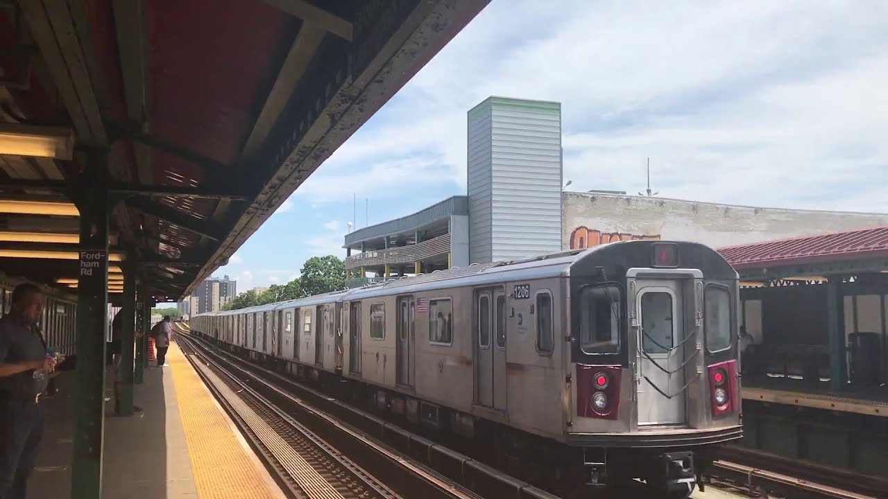 MTA NYC Subway: NIS R142 4 Train Passing Fordham Road - YouTube