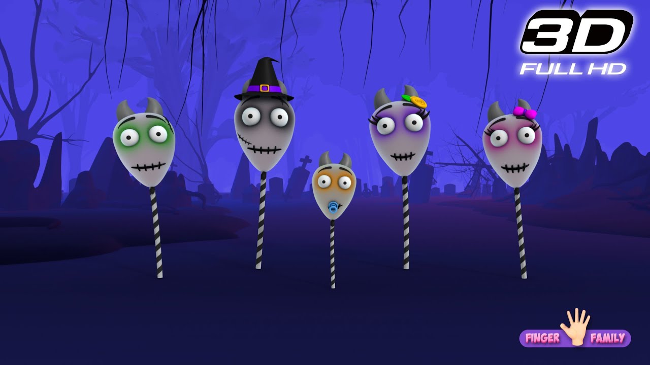 The Finger Family Ghost Pop Family Nursery Rhyme | Ghost Finger Family ...