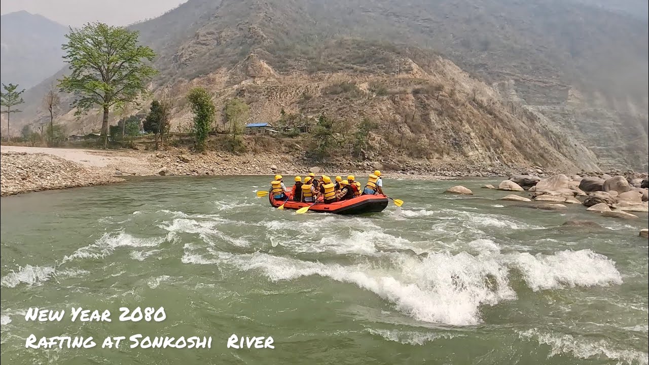 Rafting at Sunkoshi River, Nepal - YouTube