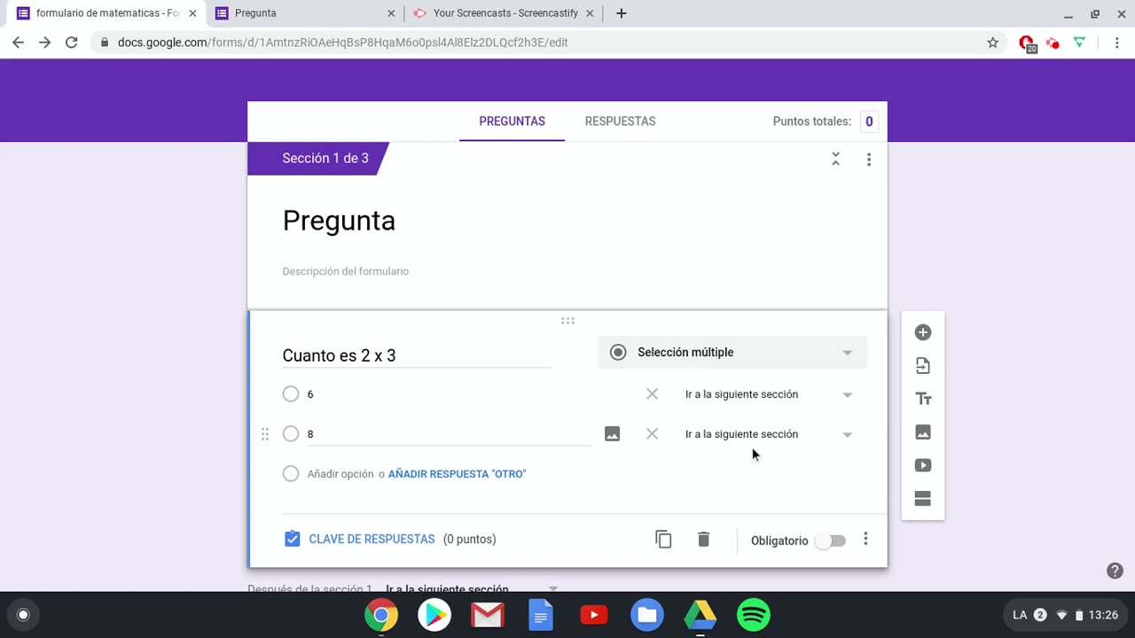 Secciones en Formularios - YouTube