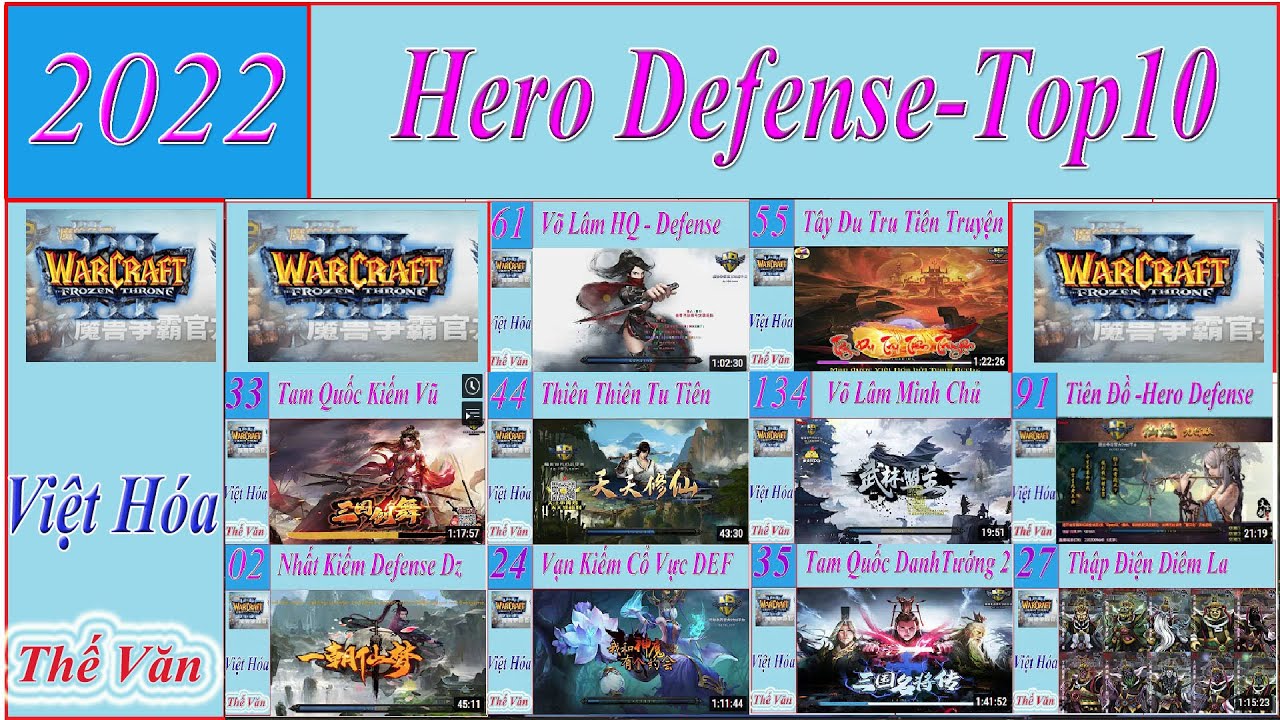Top 10 Hero Defense Maps in 2022 - PC game Warcraft 3 dz offline - YouTube