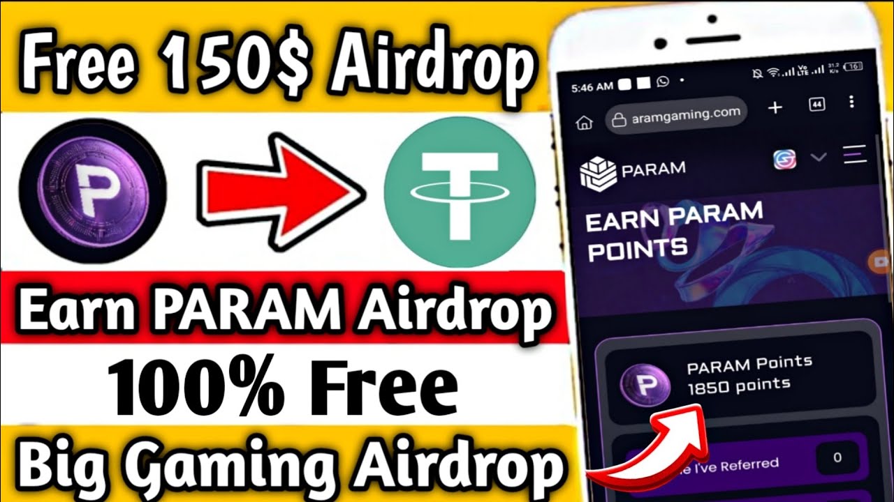 Free 150$ Airdrop || Param Airdrop || Param Airdrop New Update || instant Withdraw Airdrop - YouTube