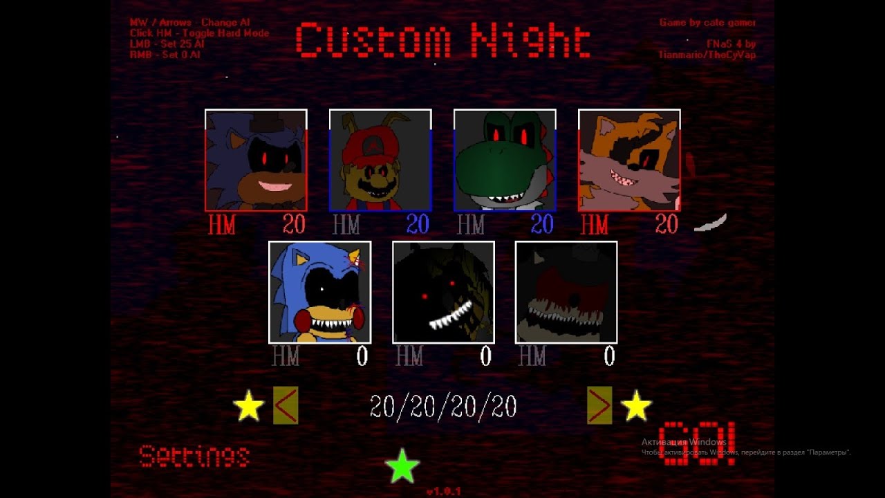 fnas 4 cn - 20/20/20/20 challenge completed - YouTube