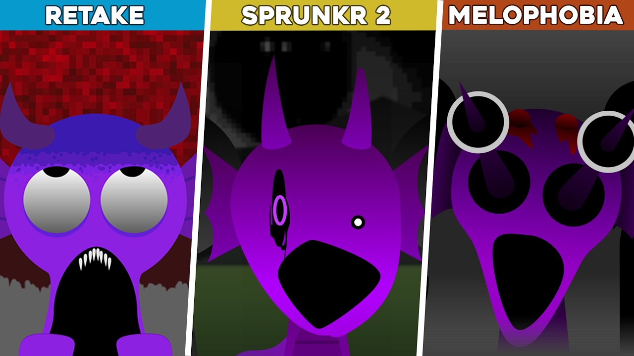 Sprunki Retake vs Sprunkr 2 vs Melophobia | Best Durple Horror Form ...
