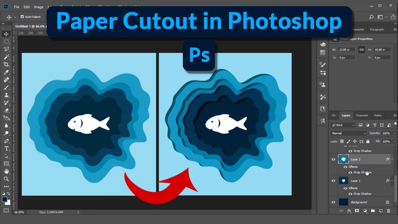 Paper Cutout in Photoshop | Photoshop Tutorials | Muskowl - YouTube