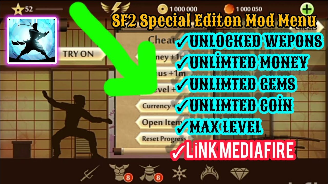 Shadow Fight 2 Mod Apk Special Edition Mod Menu / Unlimited Gems ...