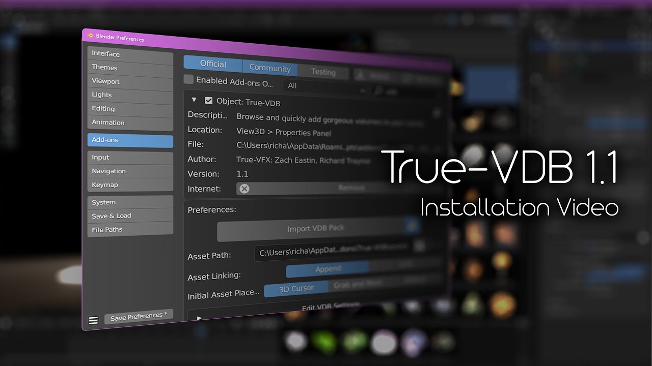 True VDB Install v1.1 - YouTube