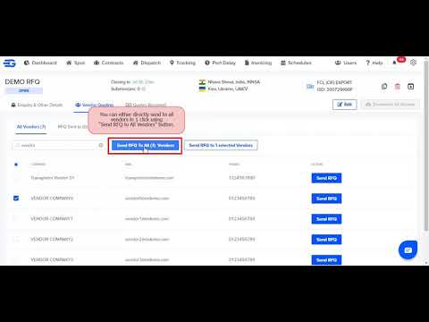 How to send RFQ to vendor | Client - YouTube
