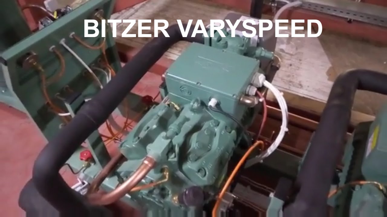 Работа компрессора Bitzer Varyspeed с встроенным частотным преобразователем - YouTube