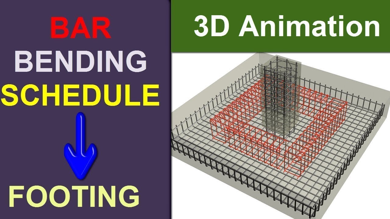 Bar Bending Schedule Of Footing With 3D Animation YouTube bar-bending-schedule-of-footing-with-3d-animation-youtube