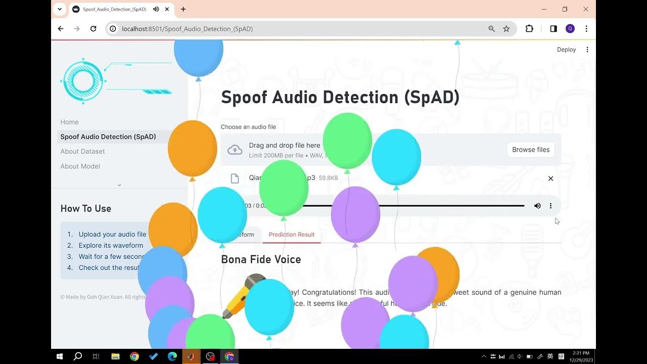 Demonstration of Spoof Audio Detection (SpAD) System - YouTube