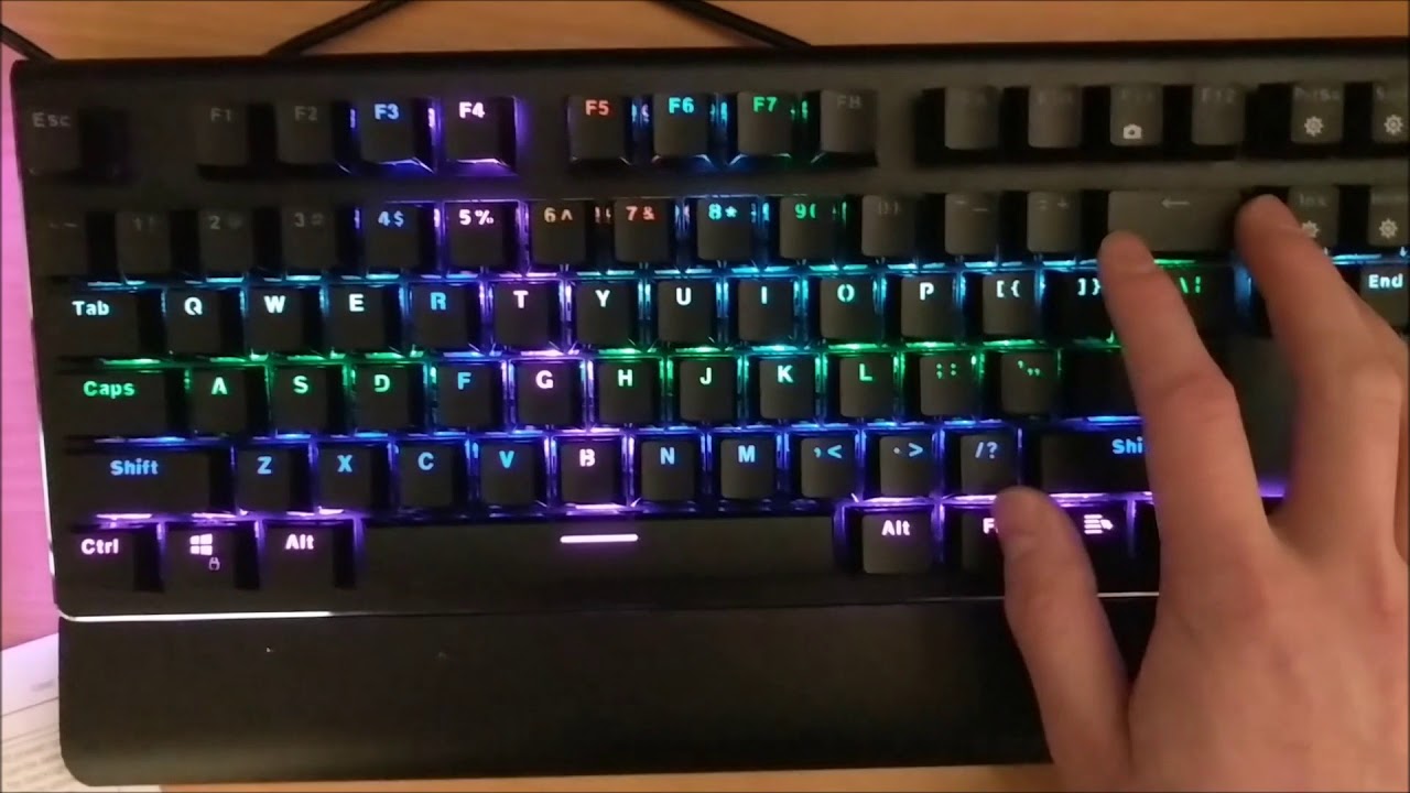 Rosewill K85 RGB Backlighting and Typing Test - YouTube