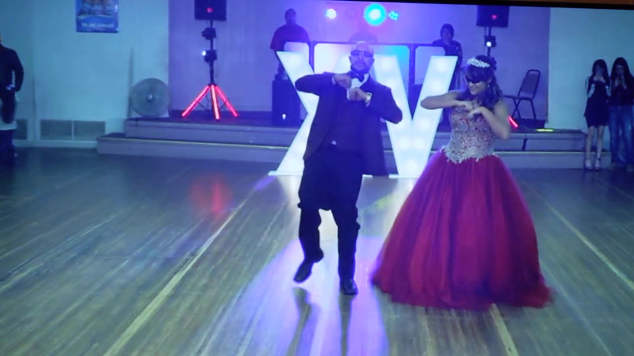 Lean like a cholo surprise father daughter quince dance! - YouTube