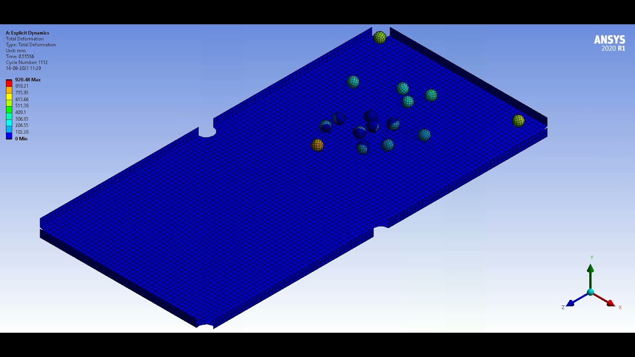 Billiar Ball simulation ansys - YouTube