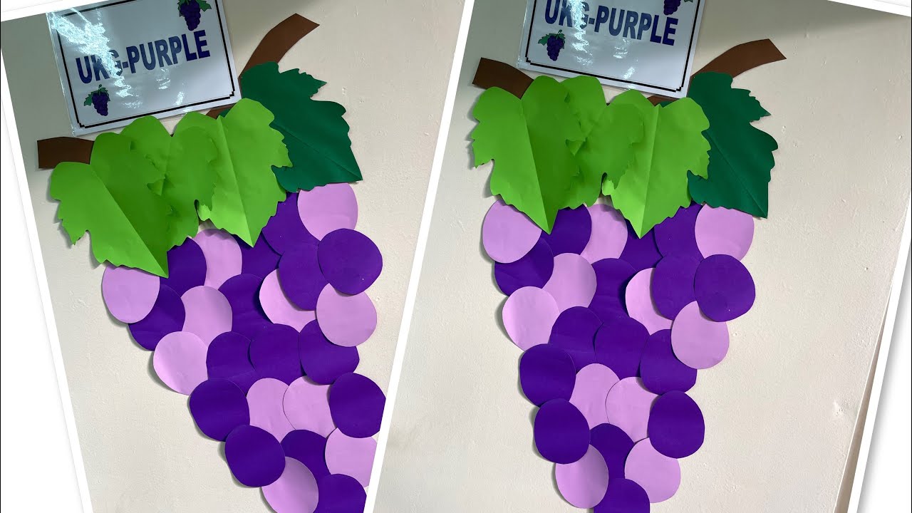 Kindergarten purple class theme #beautiful and easy class decoration# ...