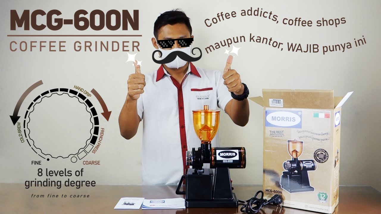 Morris Coffee Grinder MCG-600N Original, Manual Brew, Mesin Penggiling ...