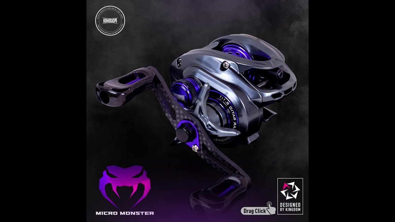 Kingdom Micro Monster Fishing Reel Baitcasting 136g 7.1:1 8.1:1 - YouTube