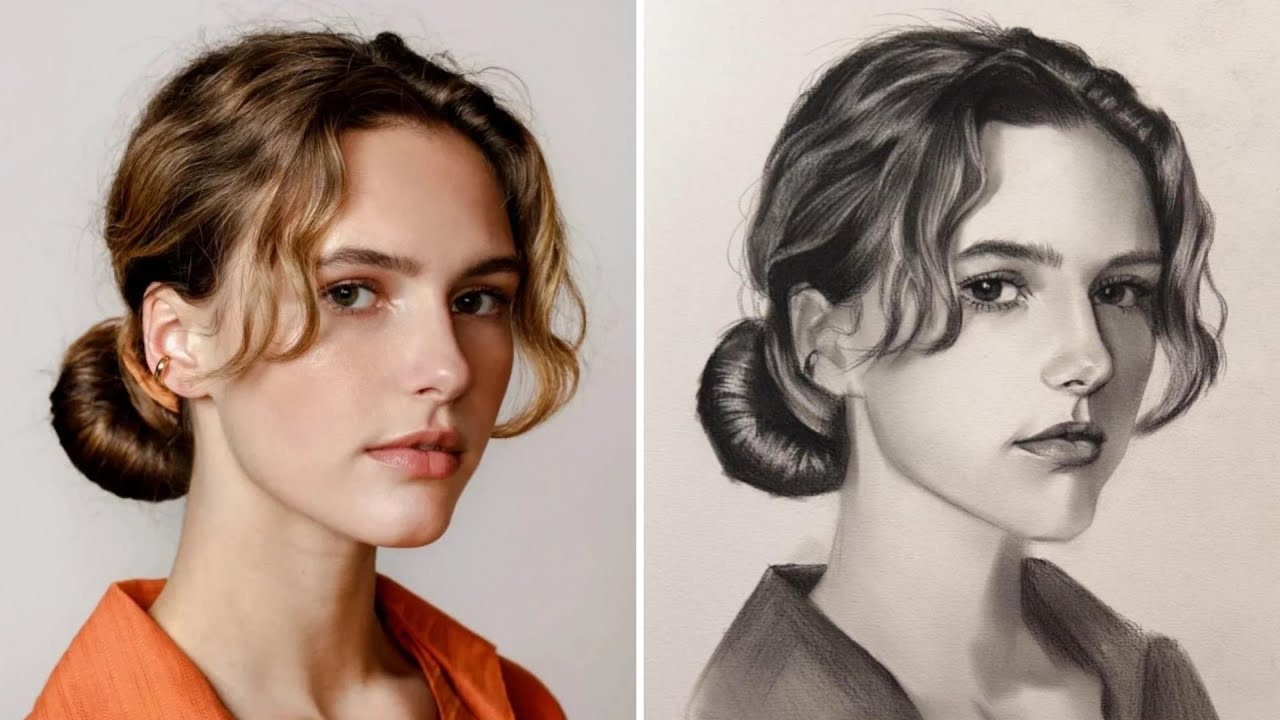 How to Draw A Beautiful Blonde Girl Step by Step || Realistic Portrait ...