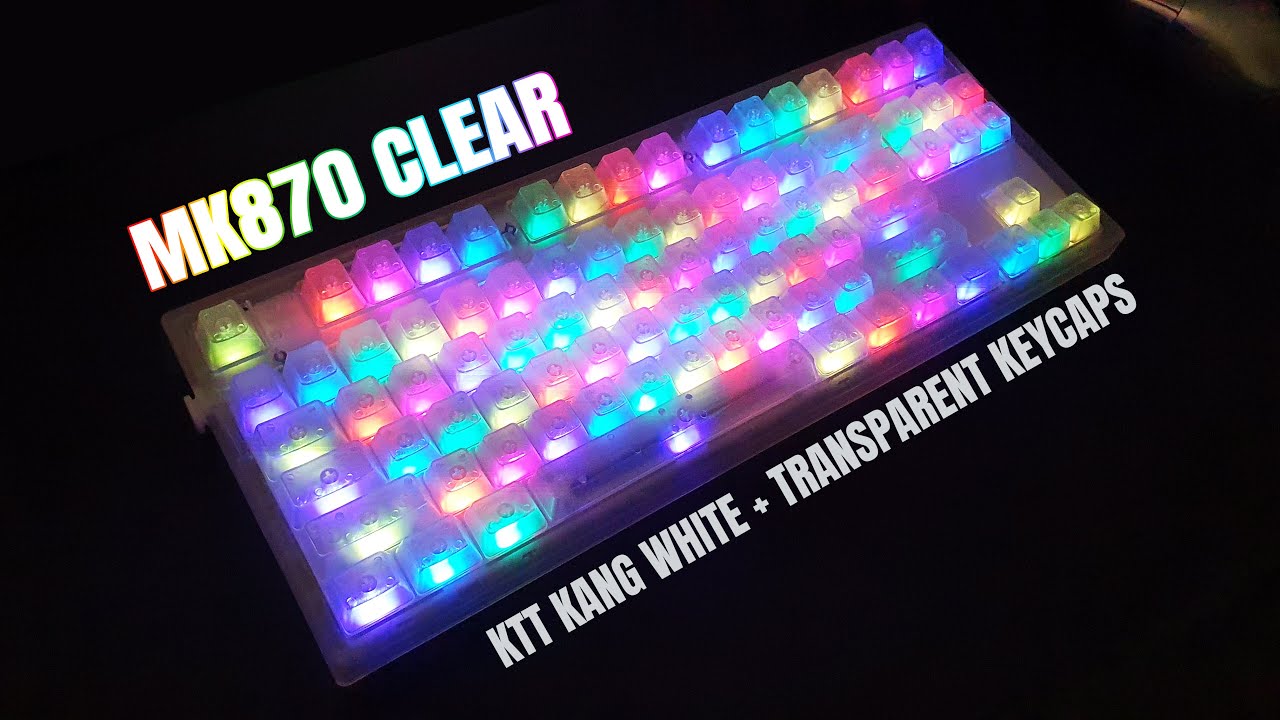 FL MK870 CLEAR, 3 MODE, Whith KTT KANG WHITE V3 Swtich + Transparent ...