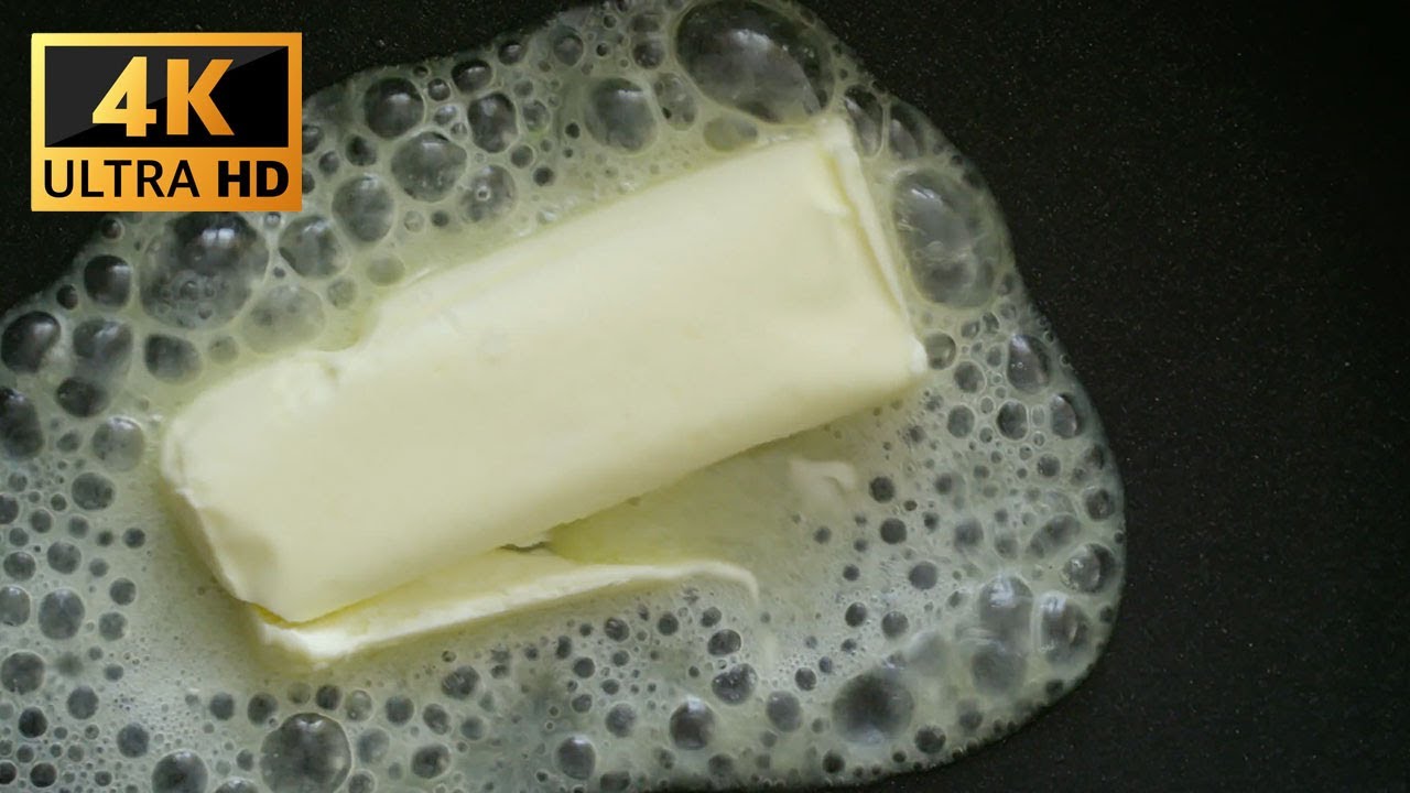 Free Stock Video: Close up View of Melting Butter in a Hot Pan HD 4K ...