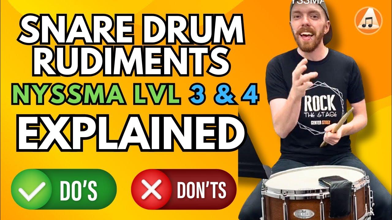 Snare Drum Rudiments: NYSSMA Levels 3-4 - YouTube
