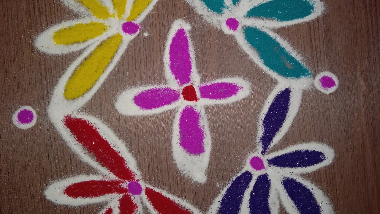 5×5 dots kolam rangoli designs ! small kolam! easy kolam! simple kolam ...