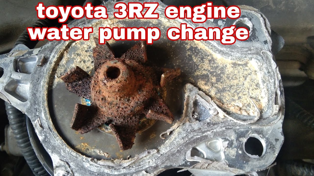 toyota 3rz engine water pump change - YouTube