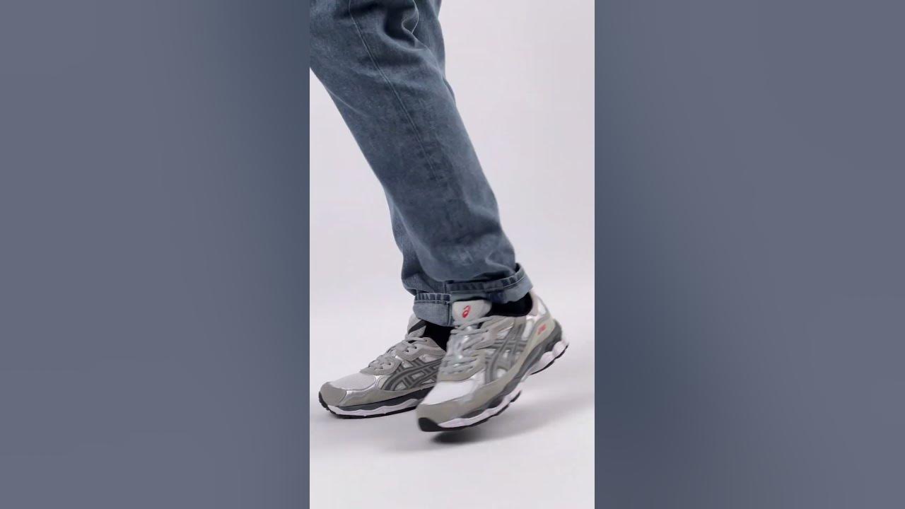 Мужские замшевые сетка кроссовки ASICS Gel-NYC Gray White Silver ...
