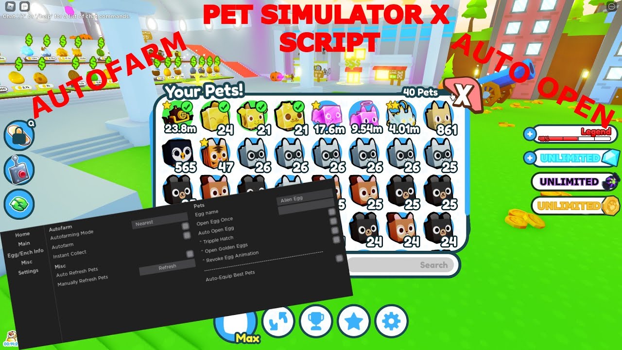 Pet Simulator X AutoFarm/Instant Collect/AutoOpen Script - YouTube