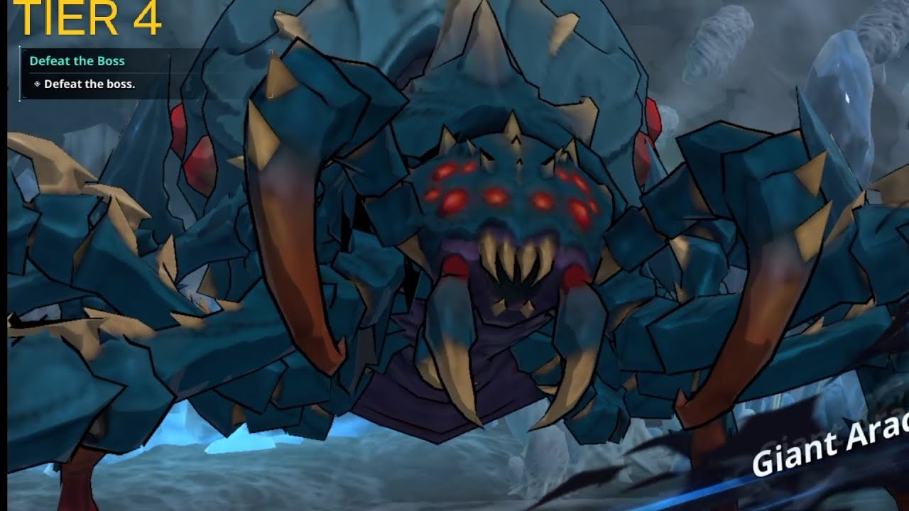 Solo Leveling: Arise | Giant Arachnid boss fight Tier 4 - YouTube