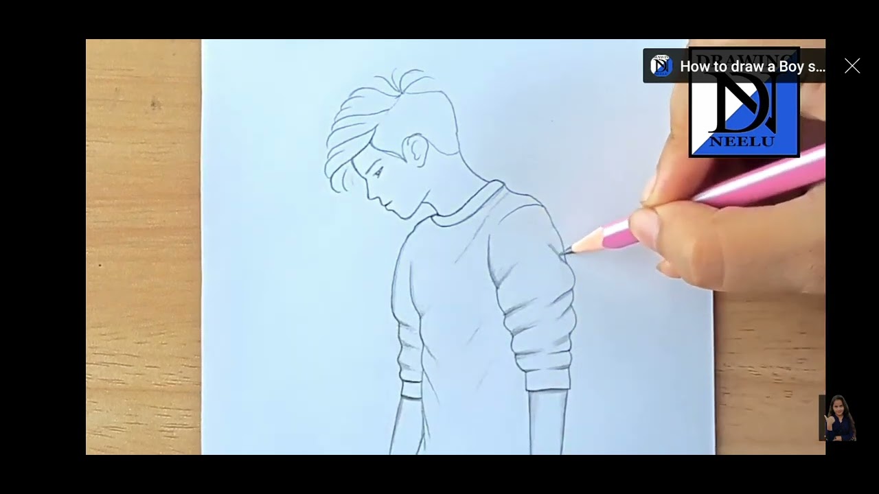 single boy drawing - YouTube