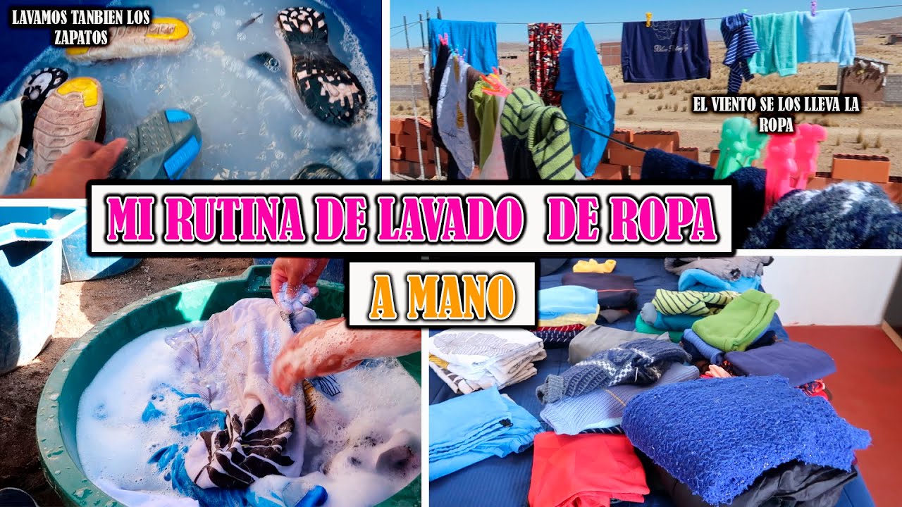 RUTINA DE LAVADO DE ROPA A MANO👗🧼/ rutina de lavado de ropa /lavando a ...