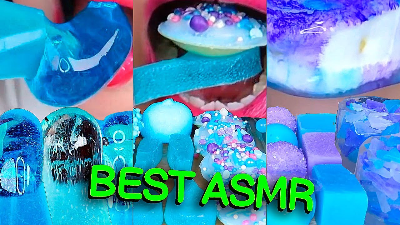 Blue Best of Asmr eating compilation - HunniBee, Jane, Kim and Liz ...