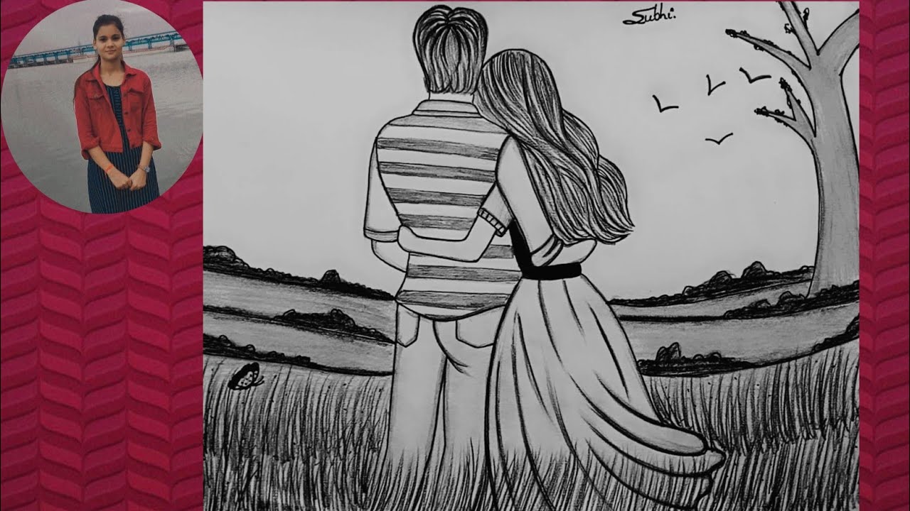 How to draw a cute couple -Drawing, Pencil sketch for beginner ...