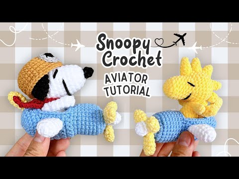 Aviator Snoopy Crochet Part 1 | Free Pattern & Tutorial | How to Crochet Snoopy #crochet