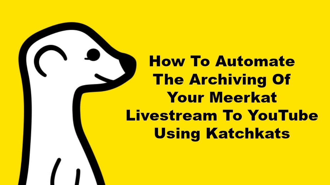 How to archive your Meerkat live stream to YouTube - YouTube