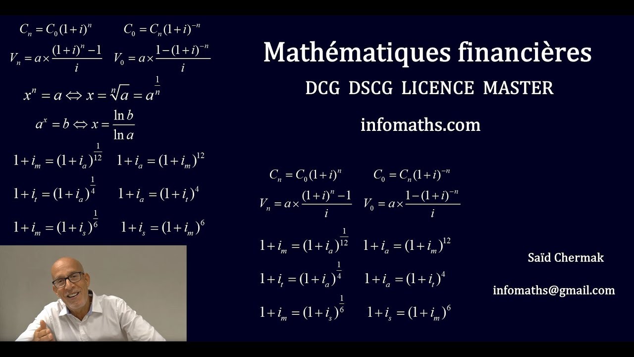 MATHÉMATIQUES FINANCIÈRES. VALEUR ACQUISE À INTÉRÊTS COMPOSÉS. PARTIE 3 ...