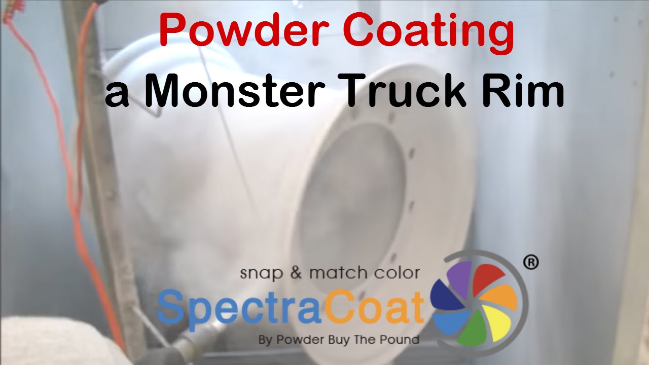 Powder Coating a Monster Truck Rim | Powder Buy The Pound Training ...