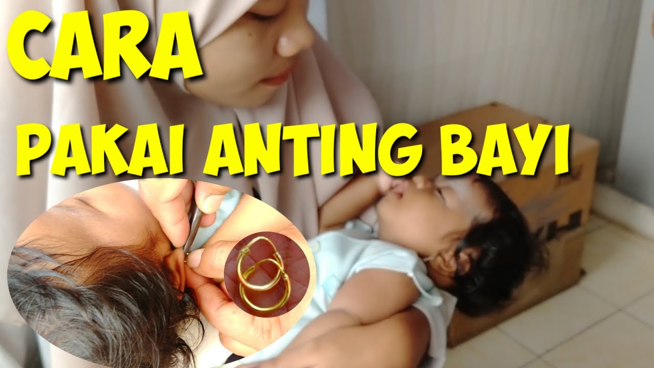Anting emas || review cara pakai anting bayi - YouTube