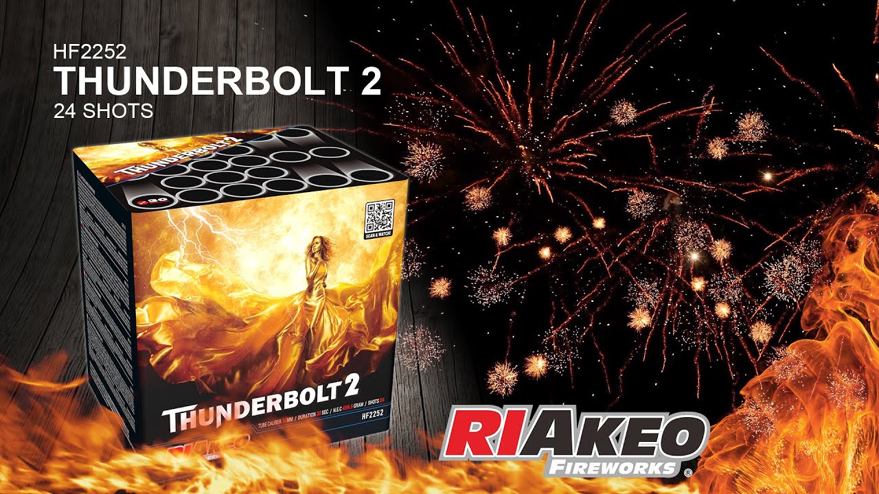 THUNDERBOLT 2 HF2252 30mm | RIAKEO FIREWORKS - YouTube