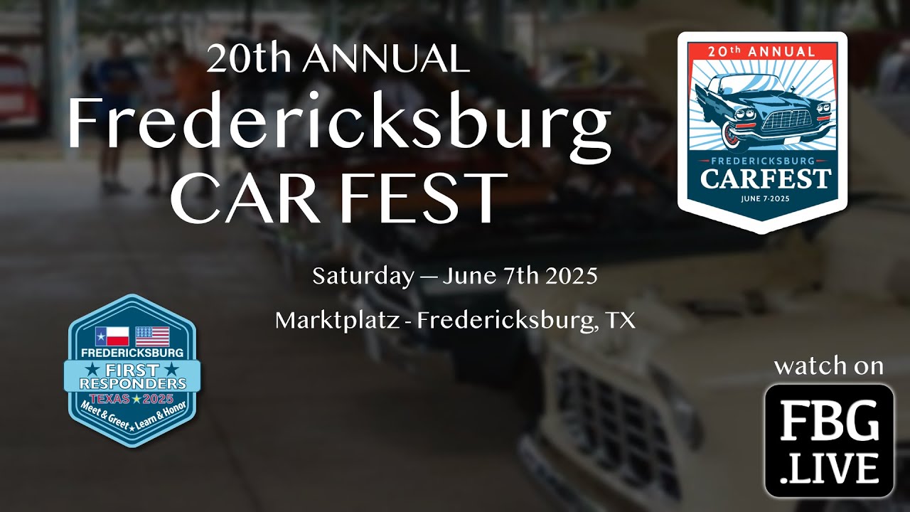 20th Annual Fredericksburg Car Fest - June 7 2025 - YouTube
