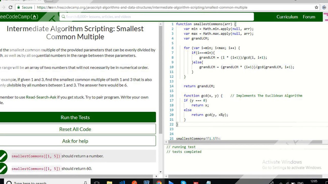 Freecodecamp Intermediate Algorithm Scripting Soluction Youtube