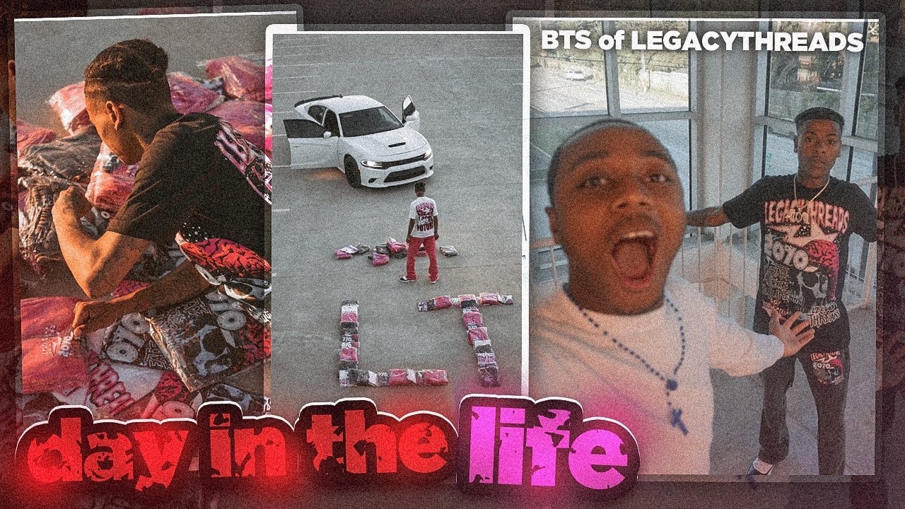 BEHIND THE SCENES OF A CLOTHING BRAND OWNER: LEGACYTHREADS ft. @woahcalebb - YouTube