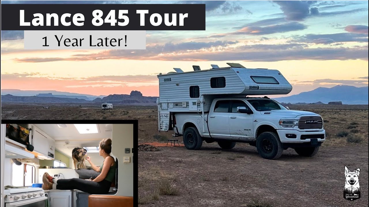 Lance 845 Truck Camper RV Tour | One Year Later | Solo Female Travel Rig - YouTube