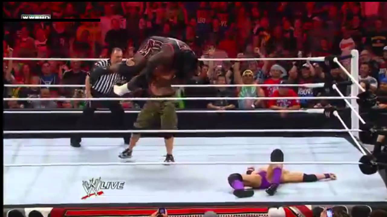WWE John Cena AA to Mark Henry December 2011 - YouTube